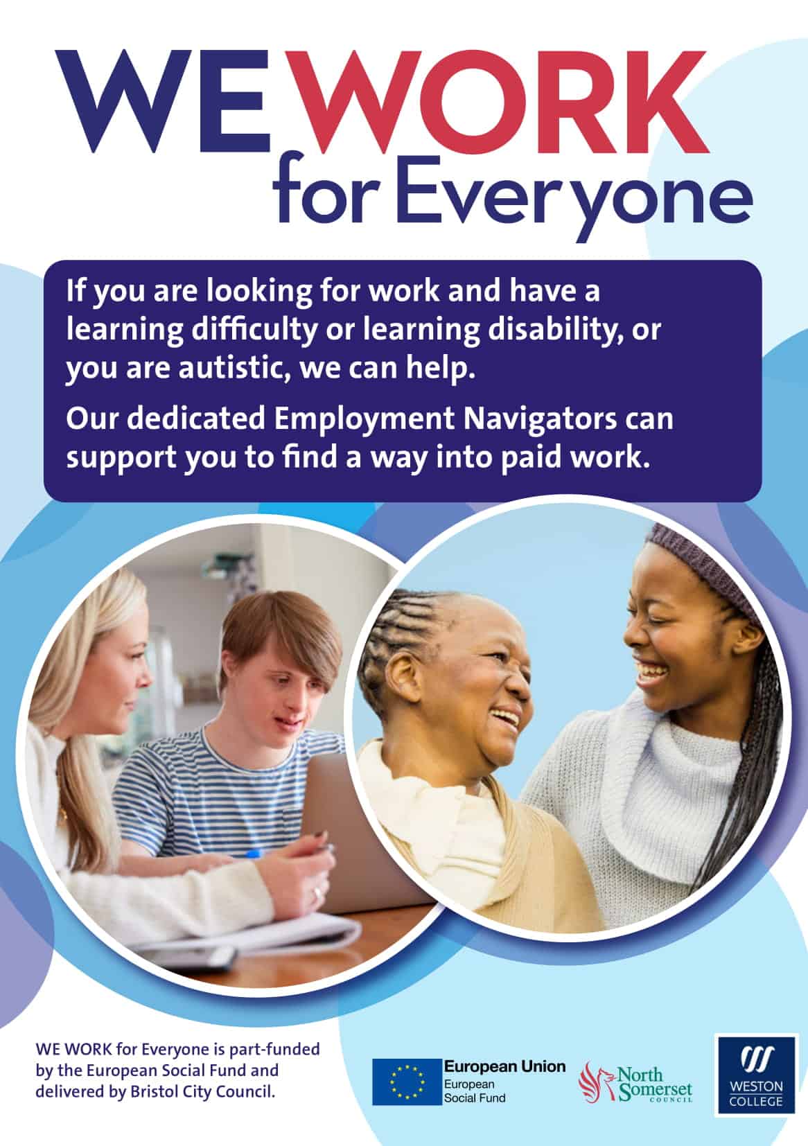Weston College and North Somerset Council join the WE WORK for Everyone ...